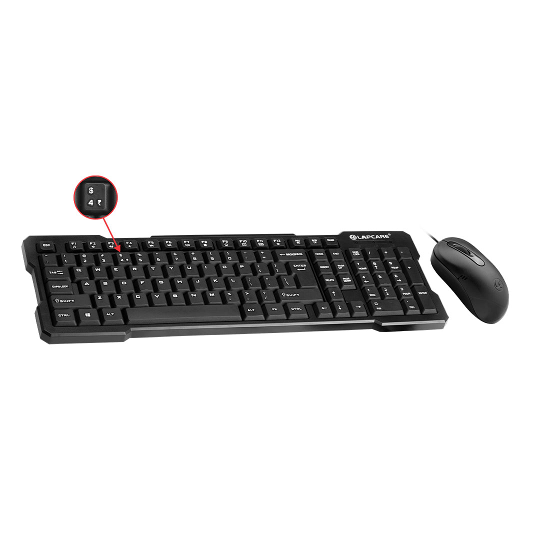 Magma LMK-105 USB Wired Combo, 104-Key Keyboard, 1000DPI Mouse, Ergono