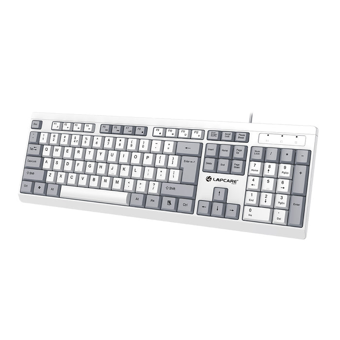 Alfa 7 USB Wired Keyboard With 104-Key & UV Coated Keycaps (LOX-106)