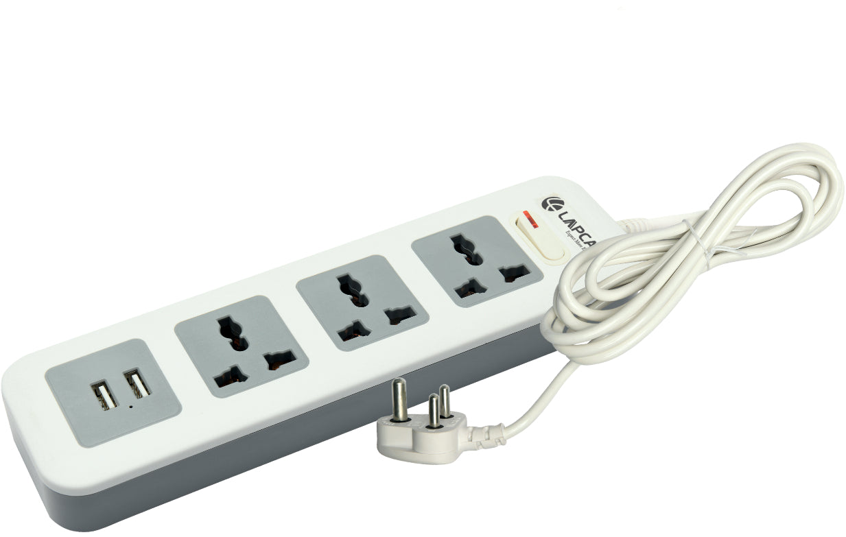 3 Socket Power Extension + 2 USB
