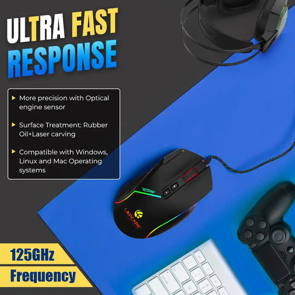 Champ LGM-108 7200dpi RBG Gaming Mouse – lapcare.com